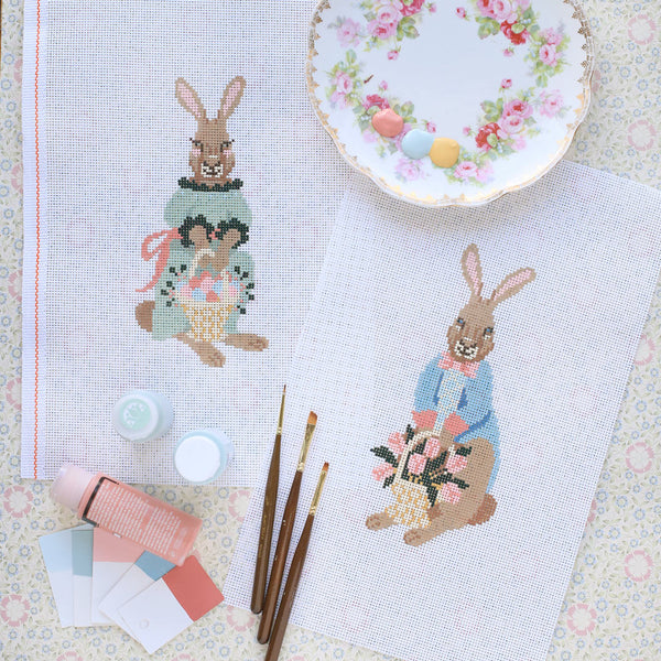 Miss Rabbit Painted Canvas E-Pattern - Abigail Cecile